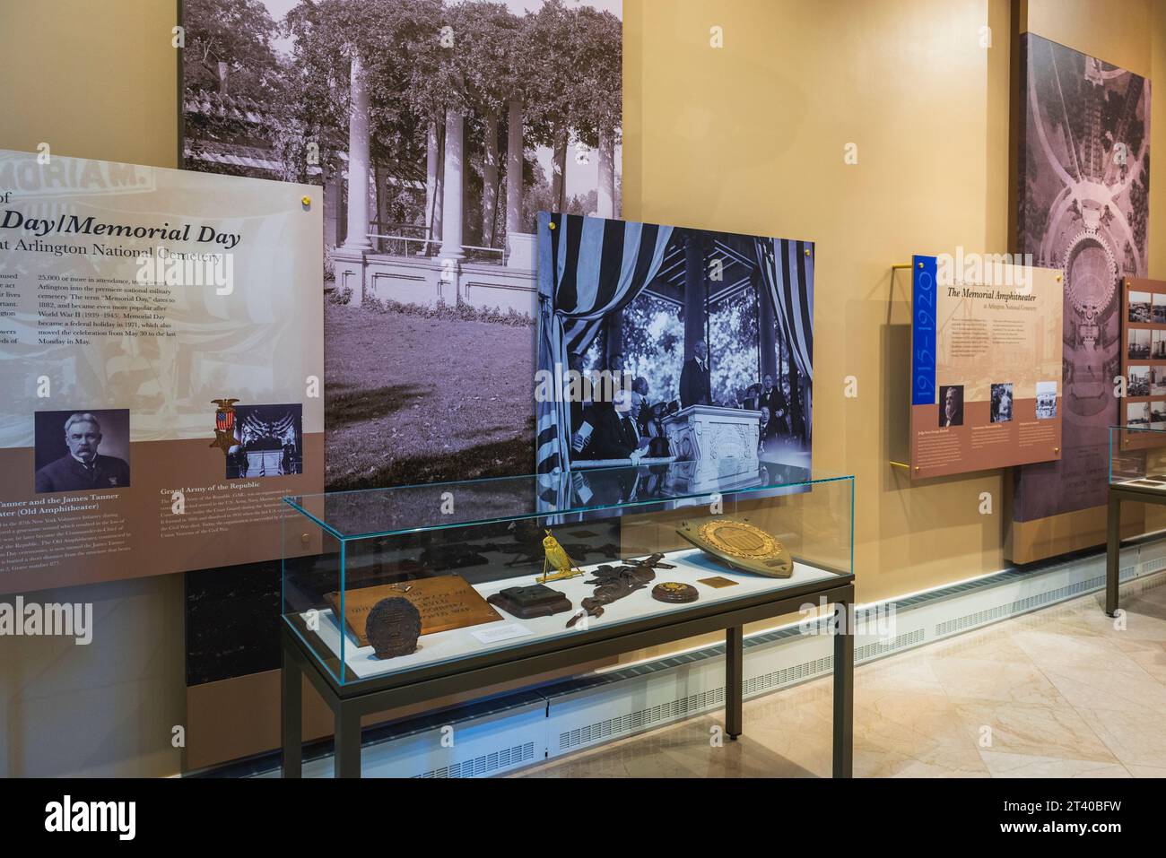 Interpretive display at Arlington National Cemetery, Arlington ...