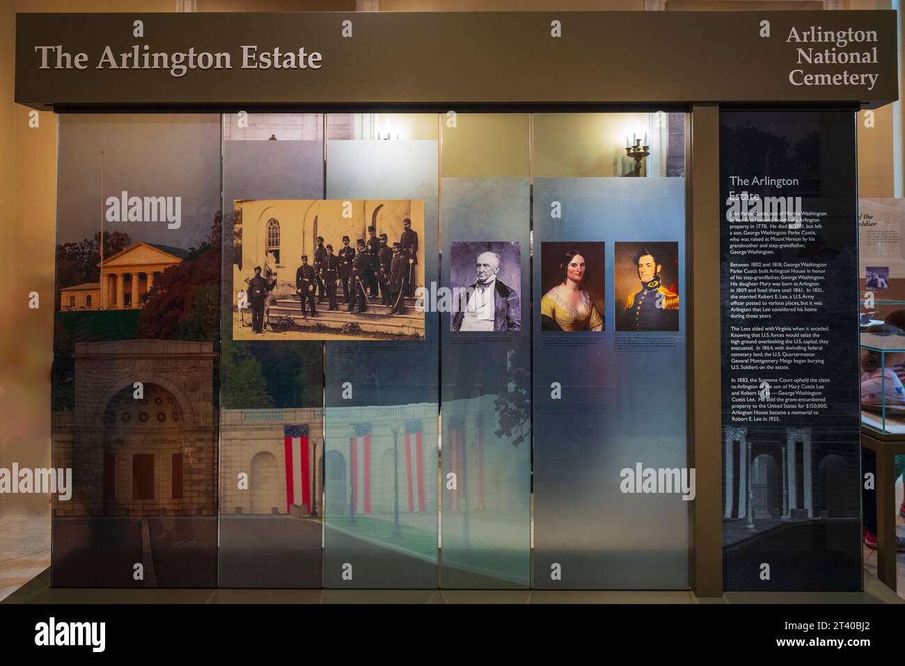 Interpretive display at Arlington National Cemetery, Arlington ...