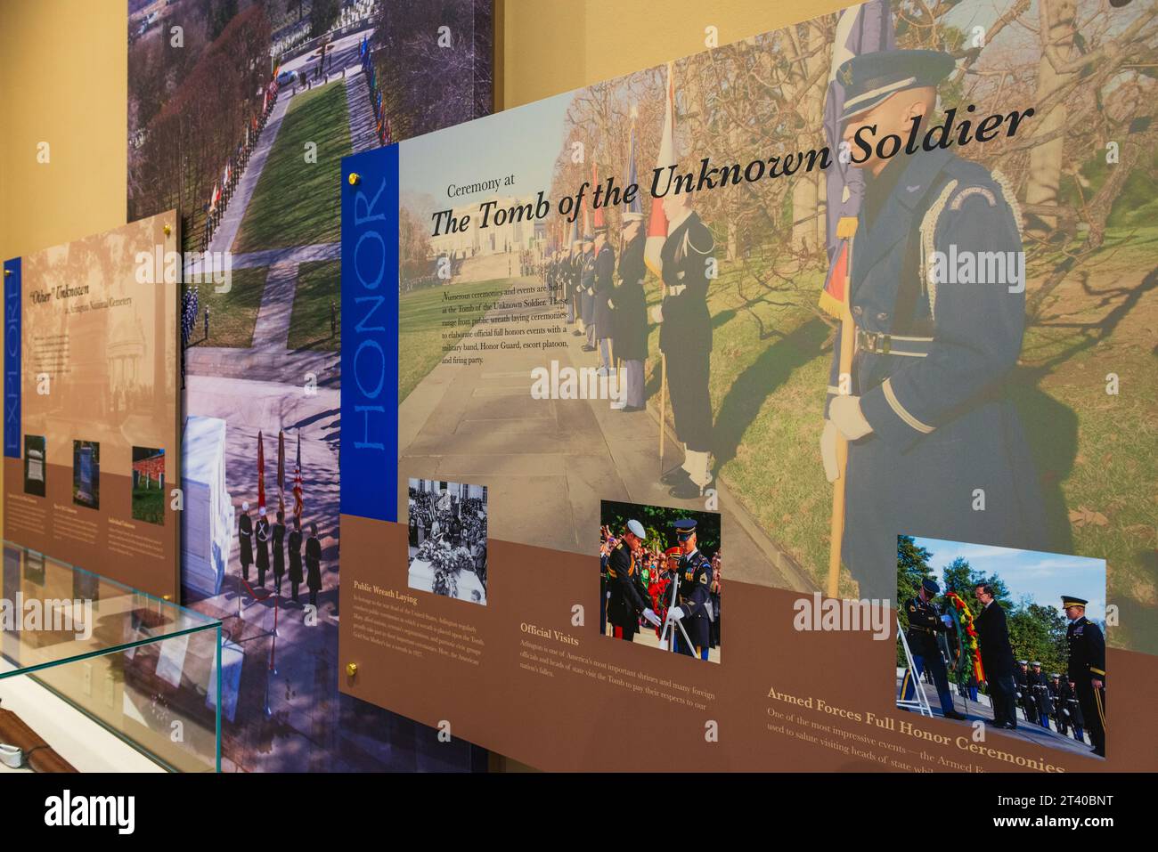 Interpretive display at Arlington National Cemetery, Arlington ...