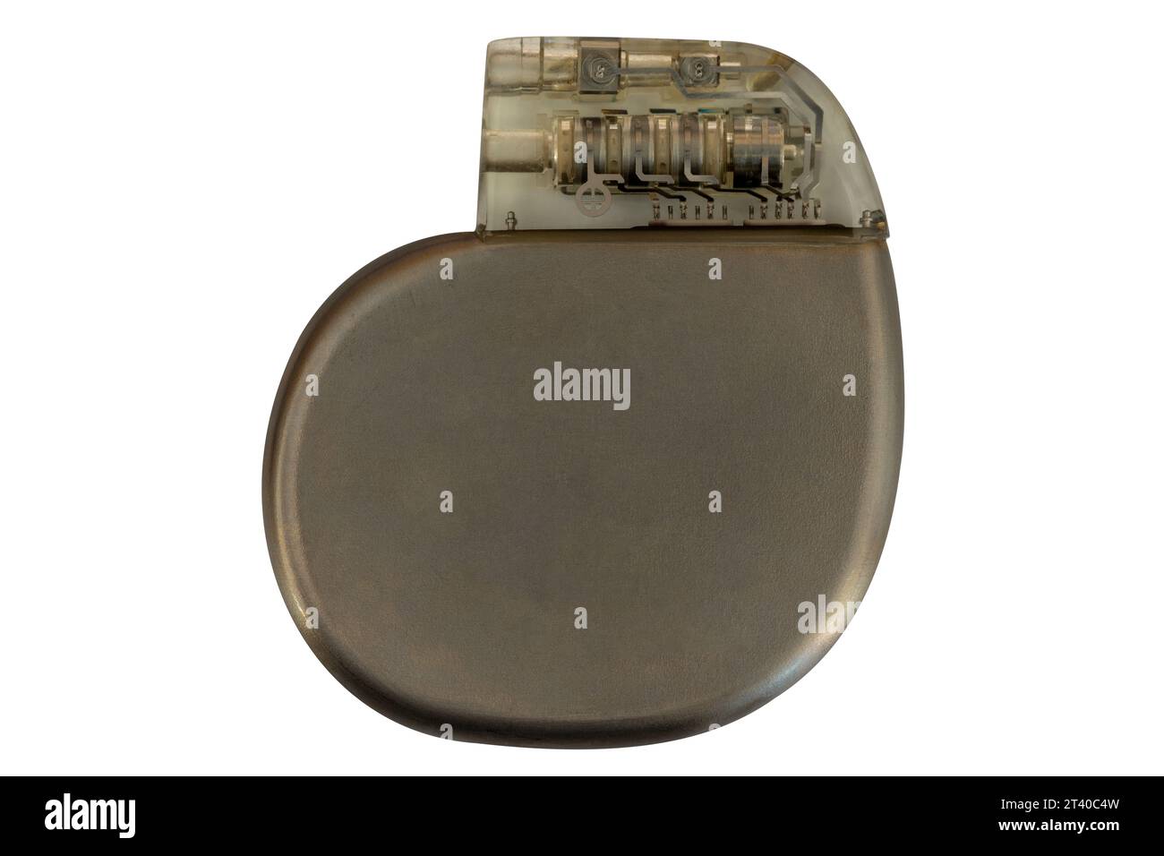 implantable cardioverter defibrillator (ICD) isolated on white ...