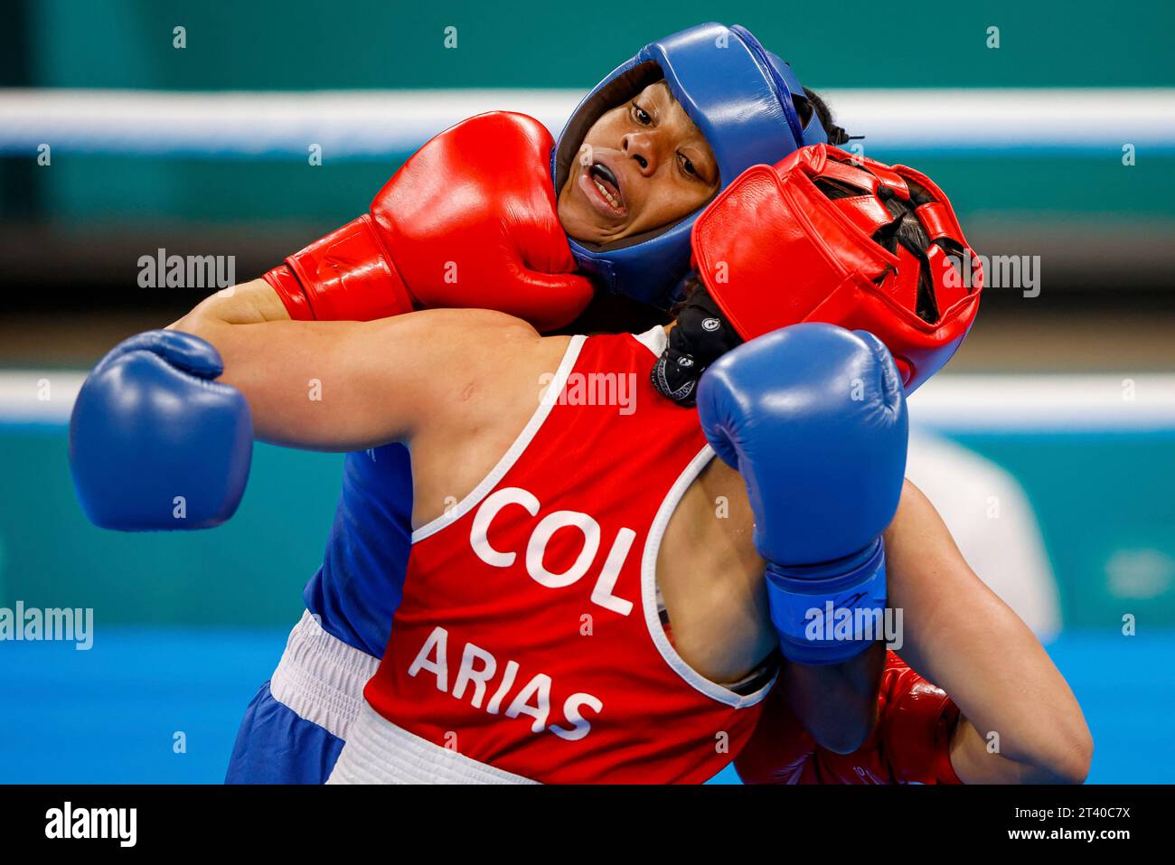 Santiago, Chile. 27th Oct, 2023. SANTIAGO, CHILE - OCTOBER 27: Brazilian Tatiana Regina de Jesus ...