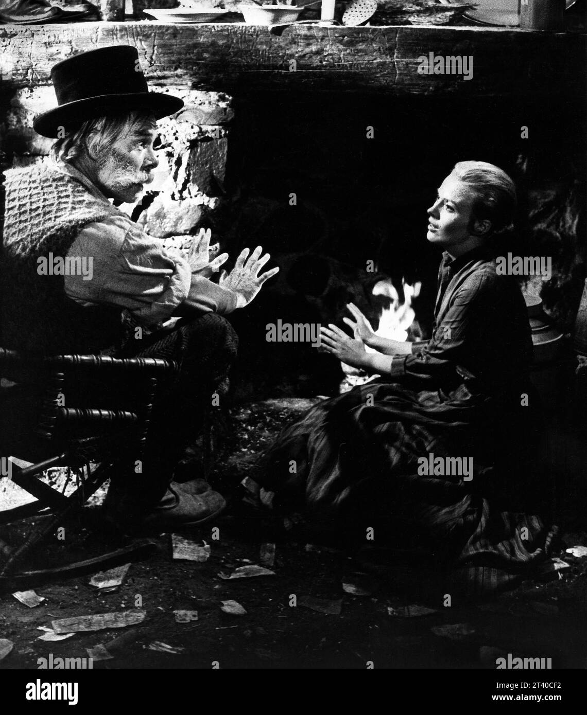 Jean Seberg, Lee Marvin, Clint Eastwood, on-set of the musical film ...