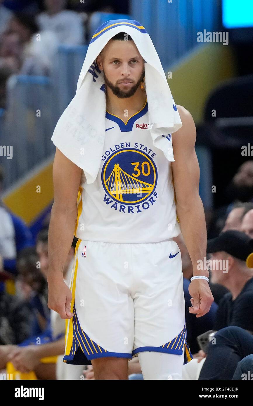 Golden State Warriors guard Stephen Curry during an NBA basketball game ...
