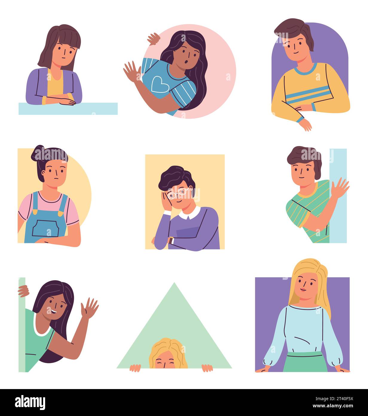 Peeking out from window Cut Out Stock Images & Pictures - Alamy