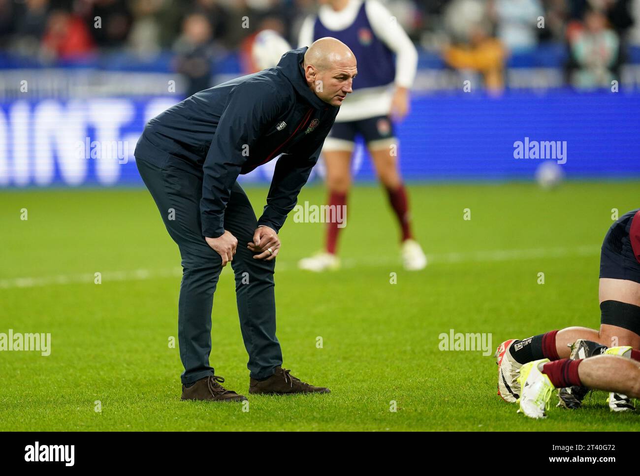 England head coach Steve Borthwick before the Rugby World Cup 2023 bronze final match at the ...