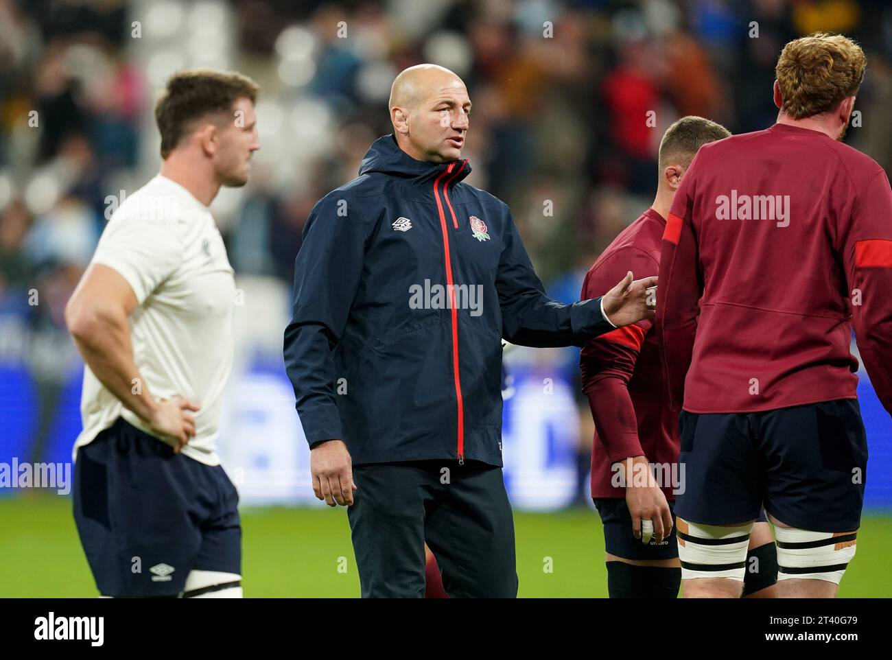 England head coach Steve Borthwick before the Rugby World Cup 2023 bronze final match at the ...