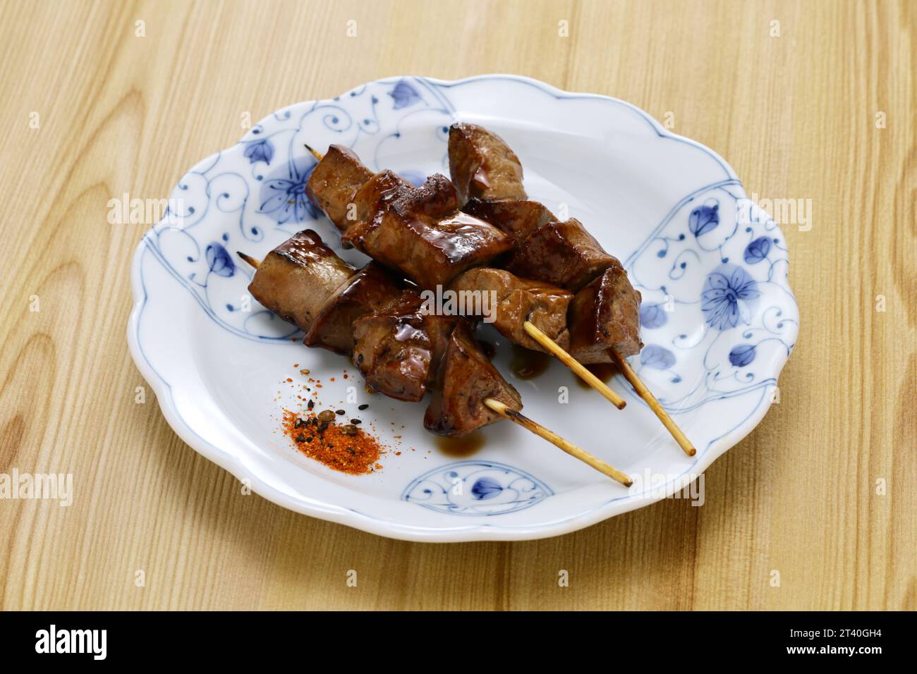 Yakiton, Japanese grilled pork skewers, pork liver Stock Photo - Alamy