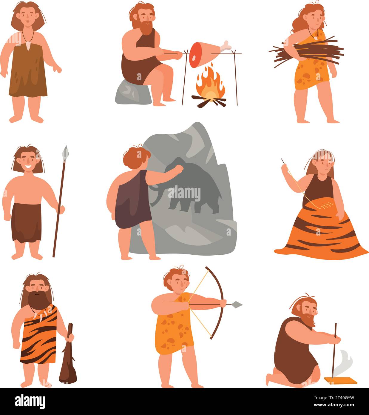 Paleolithic man clothes hi-res stock photography and images - Alamy