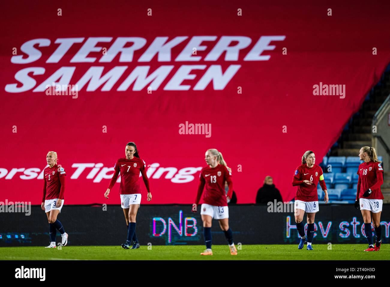 Maria Thorisdottir, Ingrid Syrstad Engen, Maren Mjelde and Frida Maanum ...