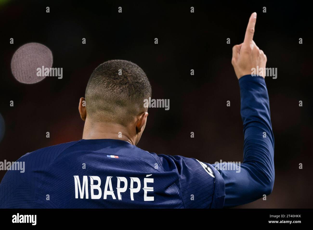 Kylian Mbappe of Paris Saint-Germain FC celebrates after scoring the ...