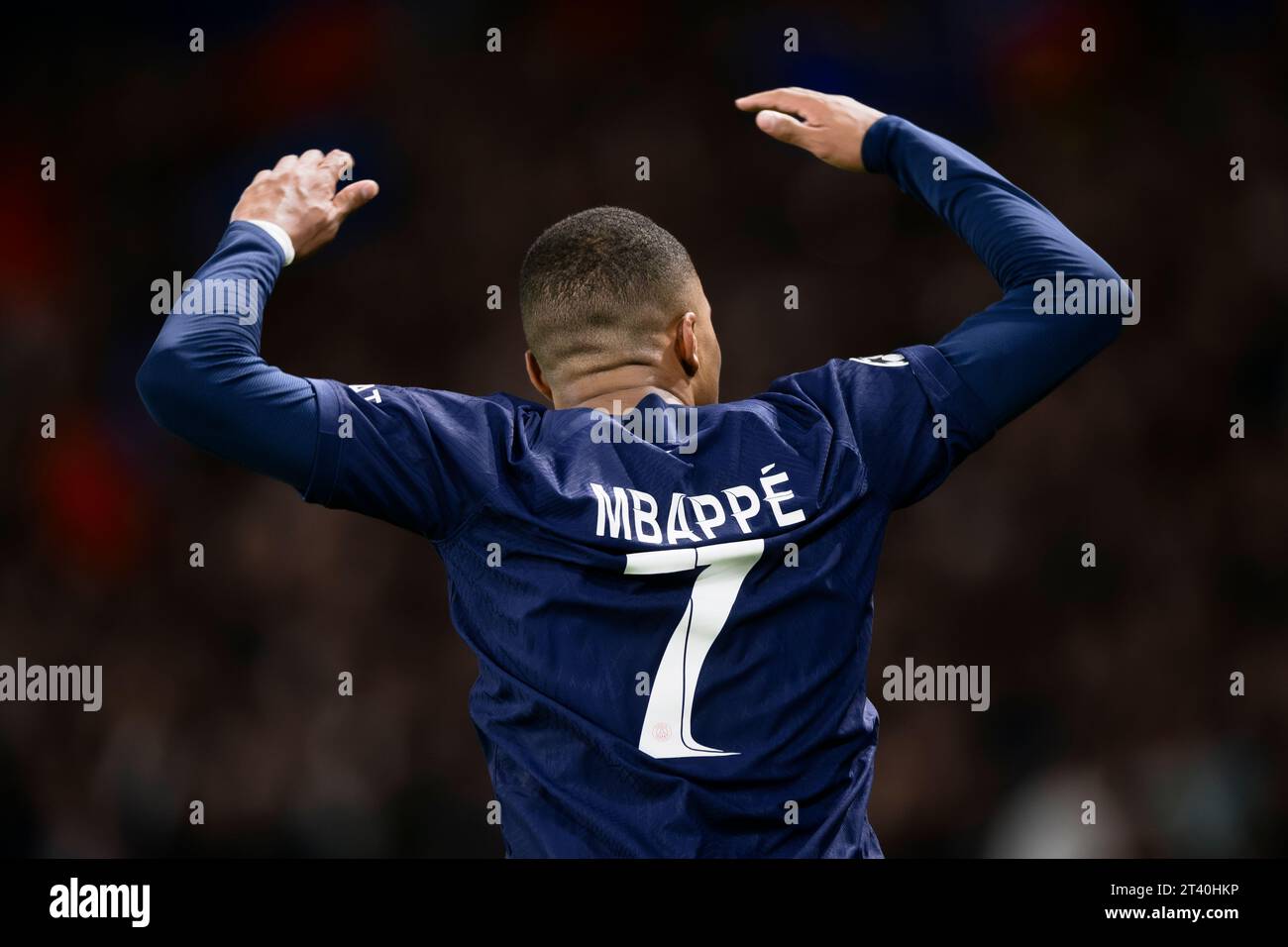 Kylian Mbappe of Paris Saint-Germain FC celebrates after scoring a goal ...