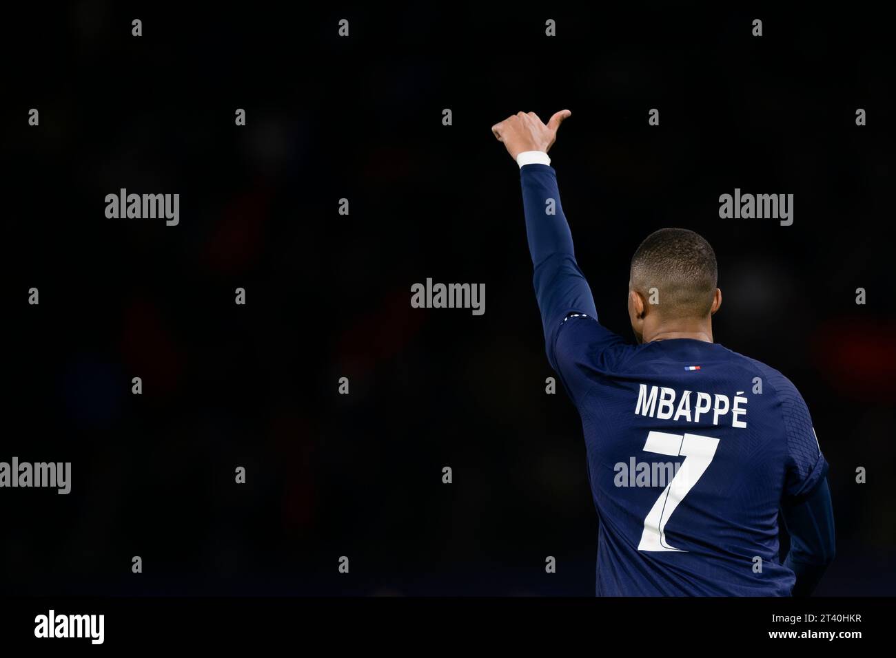 Kylian Mbappe of Paris Saint-Germain FC celebrates after scoring the ...