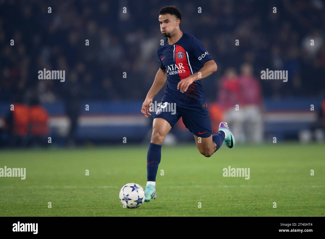 Warren Zaire-Emery of Paris Saint-Germain FC in action during the UEFA ...