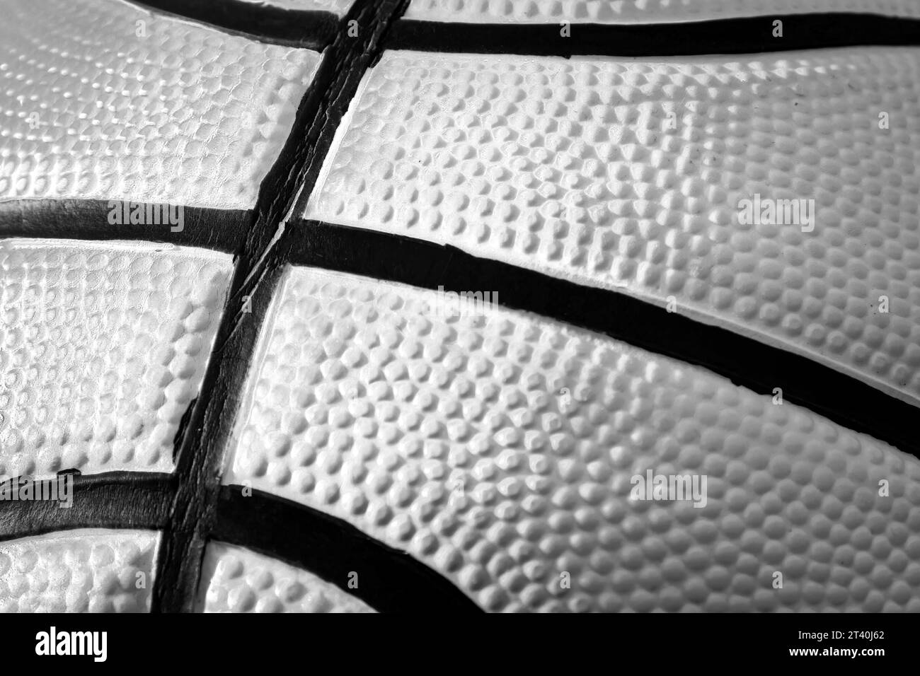 Detailed texture of unusual white basketball. Macro view of sports ...