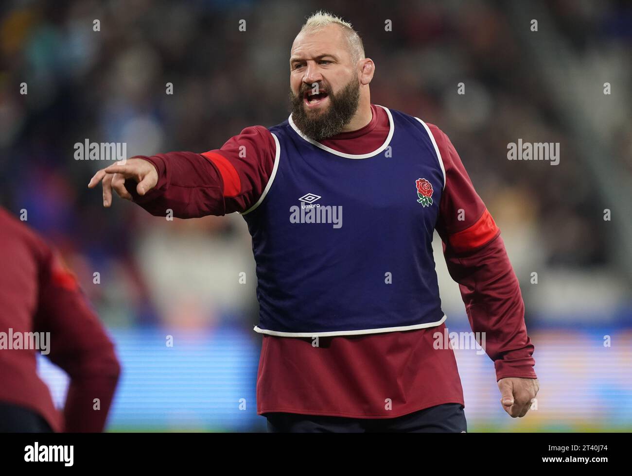 England’s Joe Marler warms up ahead of the Rugby World Cup 2023 bronze ...