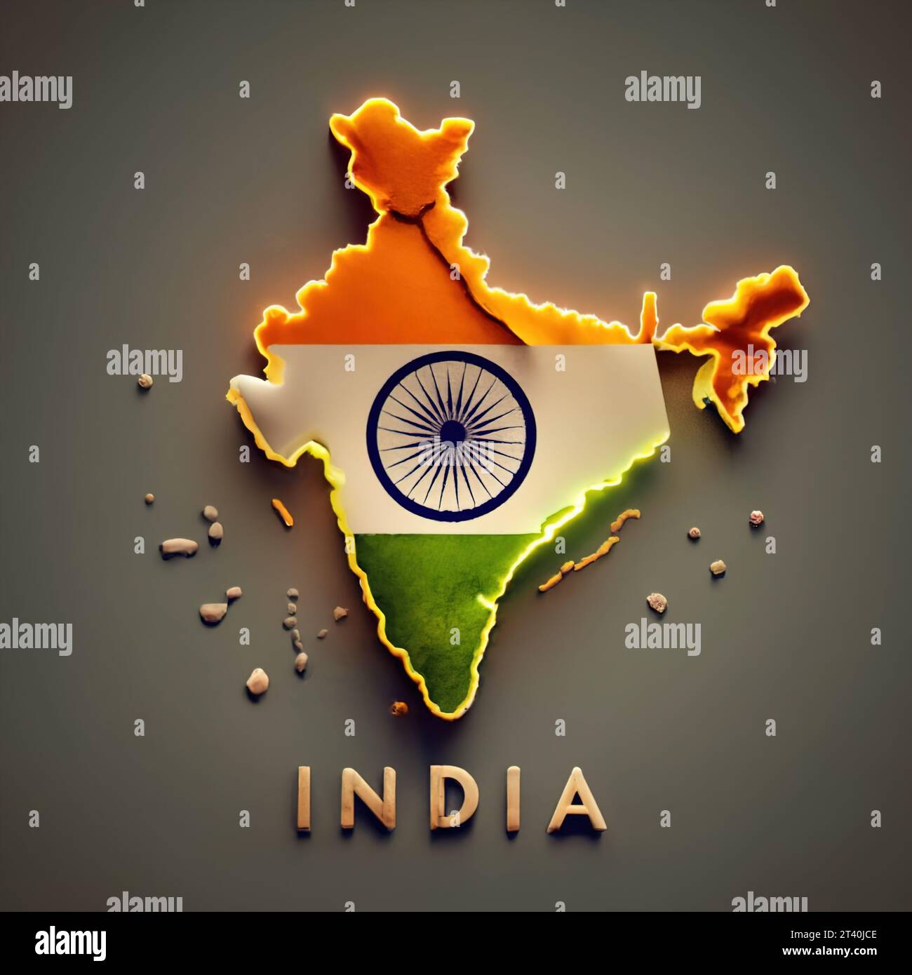 Map india painting hi-res stock photography and images - Alamy