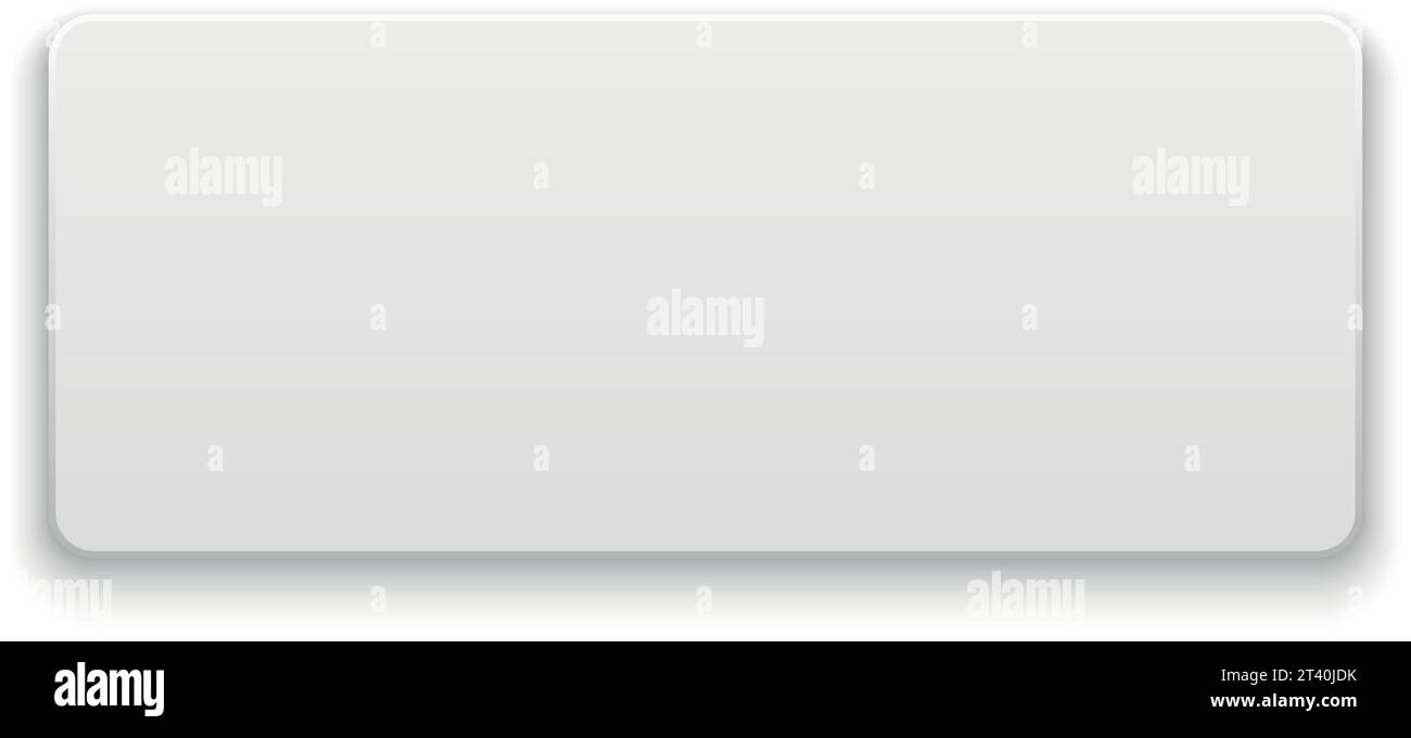 Blank rectangle badge template. Realistic empty shape isolated on white ...