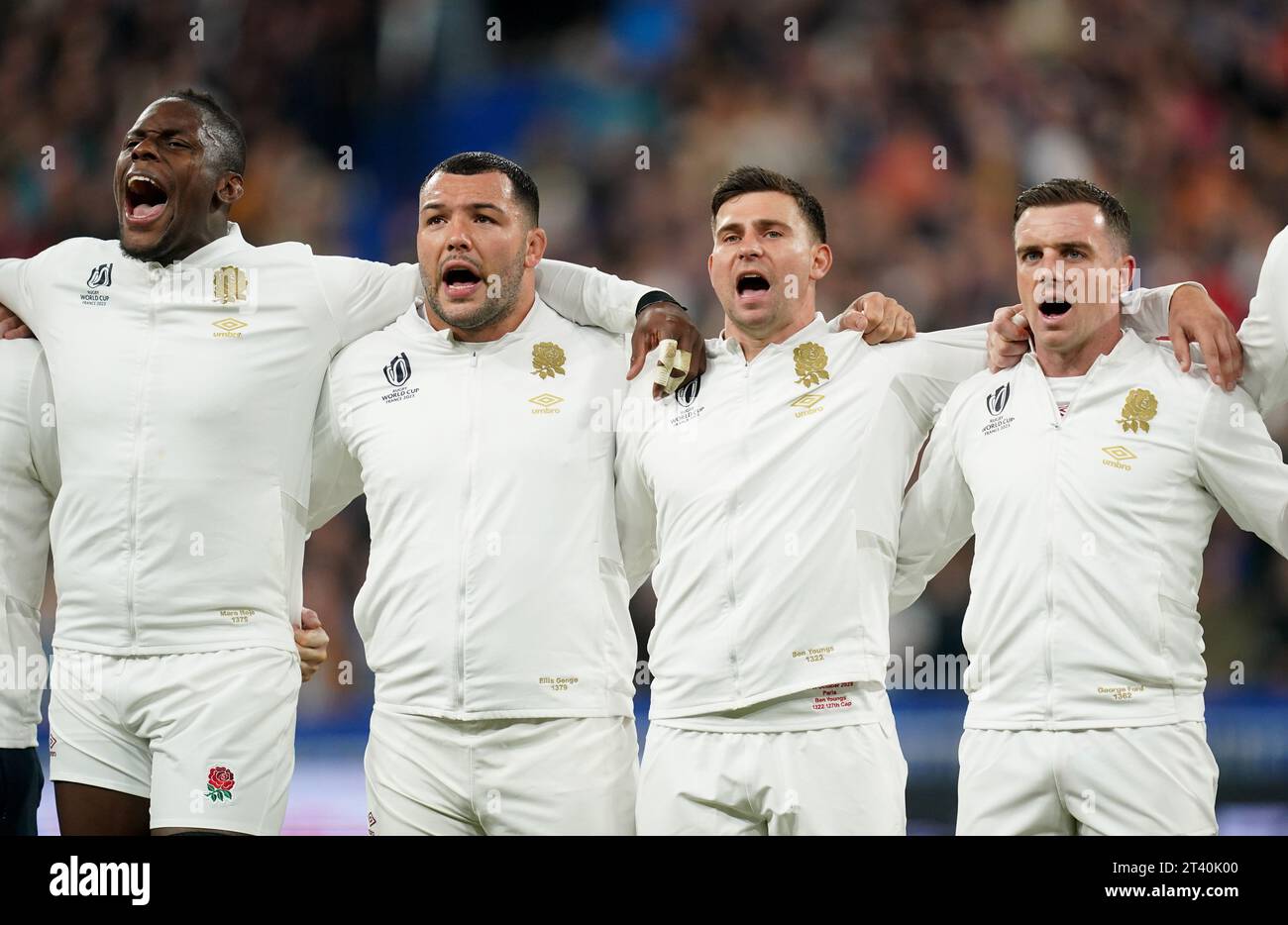 Left to right, England's Maro Itoje, Ellis Genge, Ben Youngs and George ...