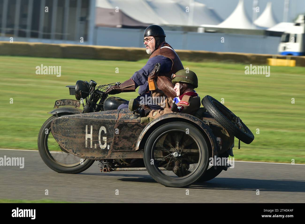 1943 Royal Enfield Motorcyle and sidecar combination, Track Parade ...