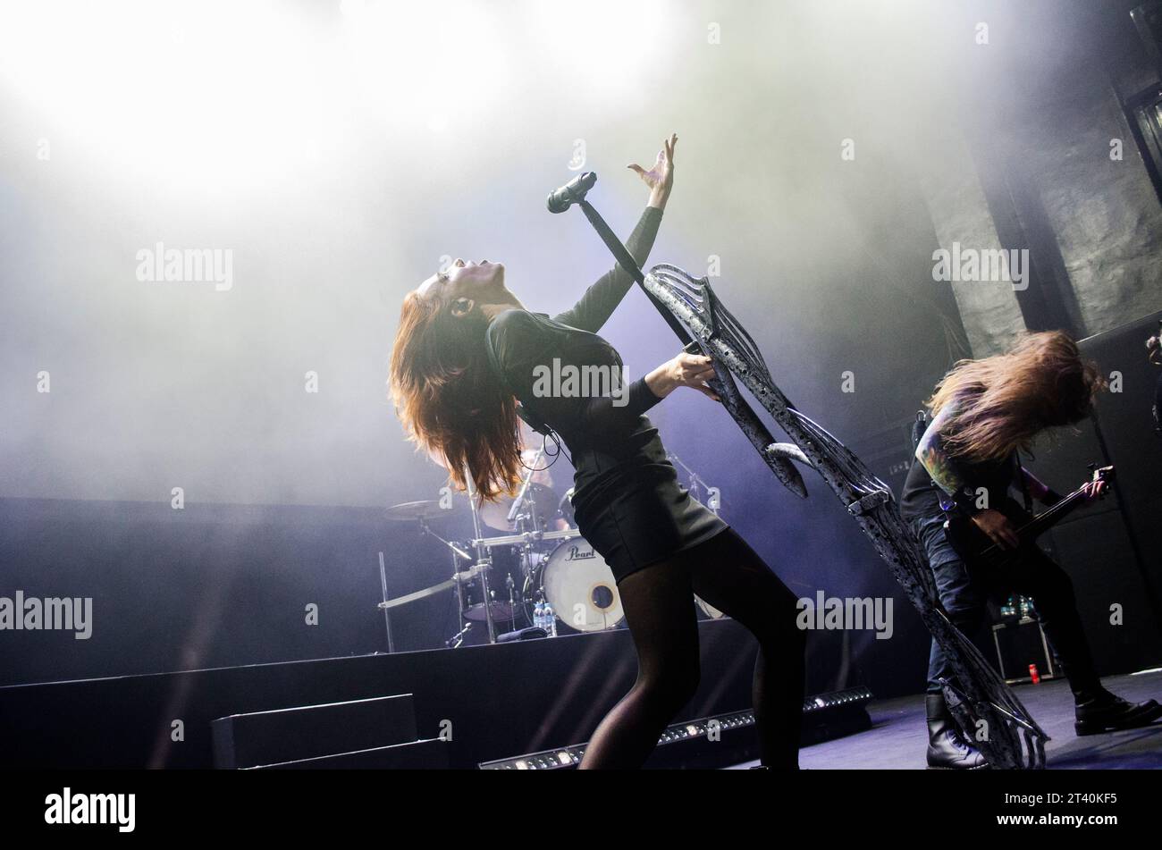 Simone Simons of Epica performing at Floyd Live Music Venue / Athens ...