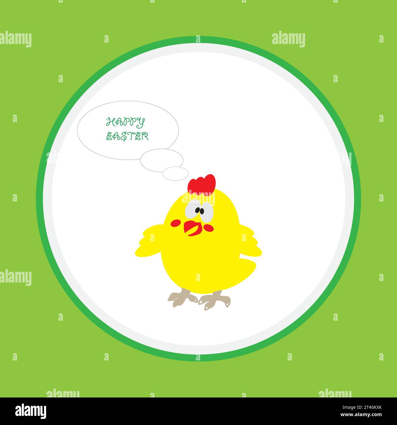 colorful background with chick and font Stock Vector Image & Art - Alamy