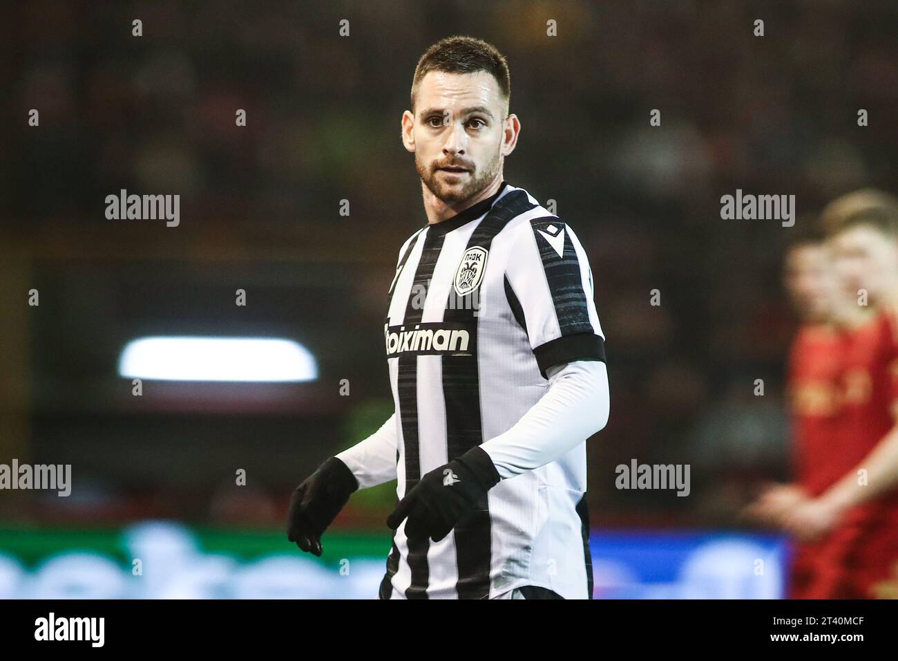 Aberdeen, Scotland, UK. 26th Oct, 2023. PAOK's Andrija Zivkovic during ...