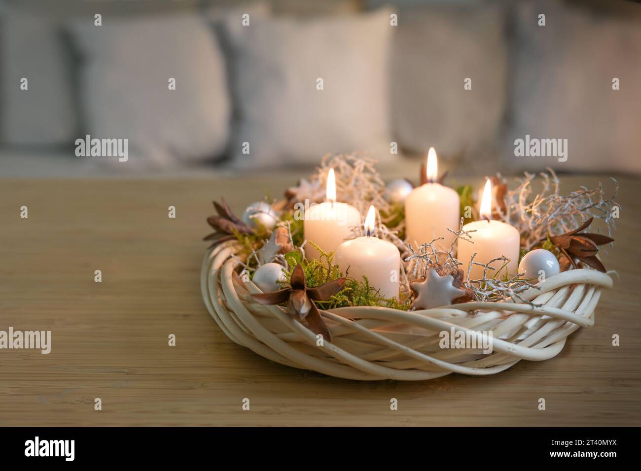 Advent candle home made hi-res stock photography and images - Alamy