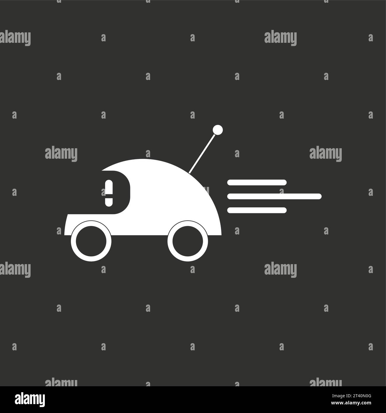 White icon on black background remote control car Vector Image Stock ...