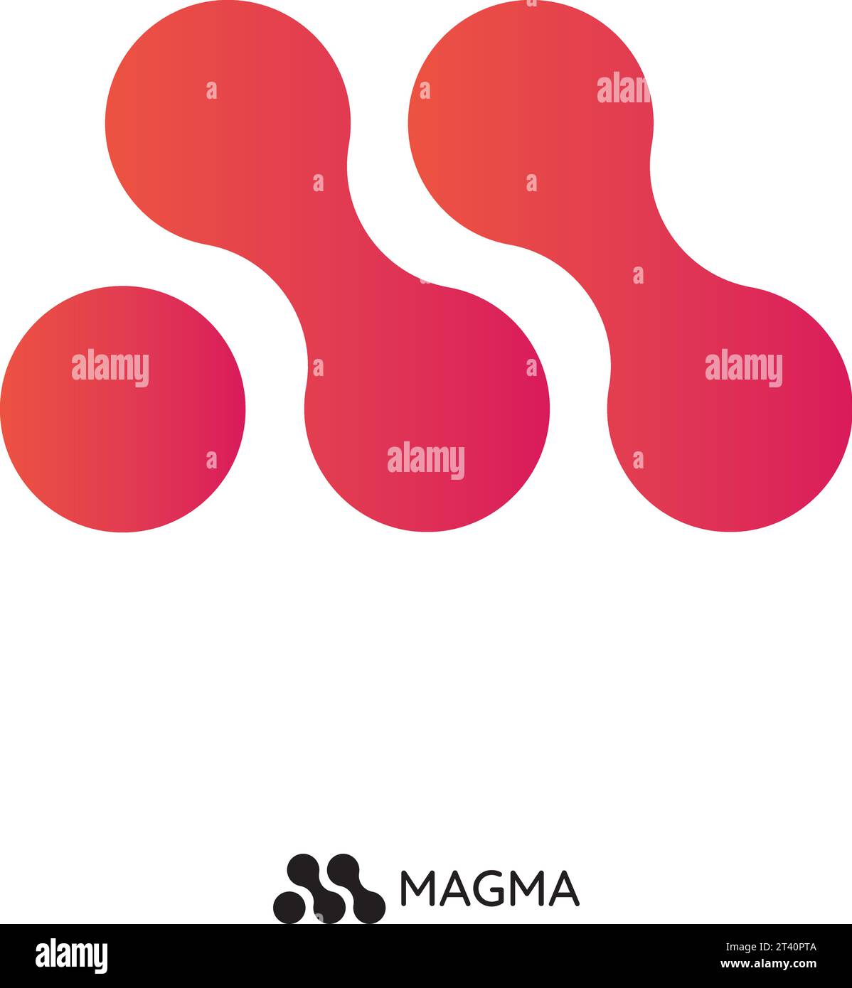 Lava style letter m logo technology Royalty Free Vector Stock Vector ...