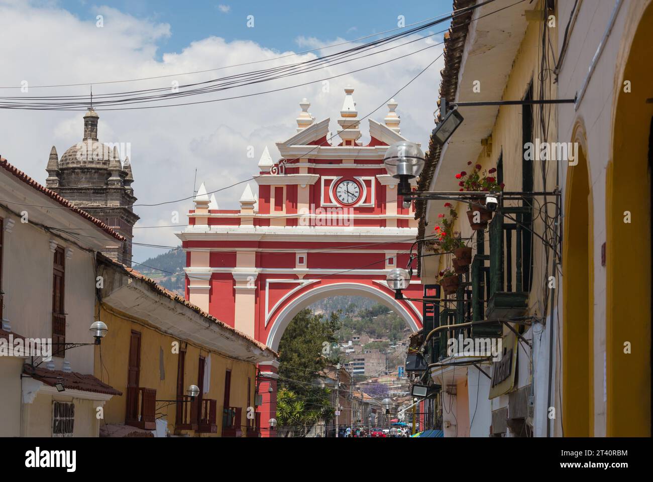 The Colonial architecture in Peru, South America Stock Photo - Alamy