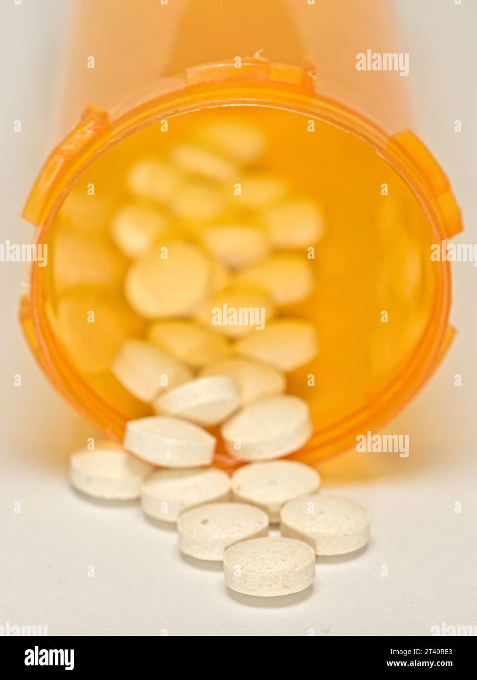 Medical pills isolated on white background. Mental health or drug ...