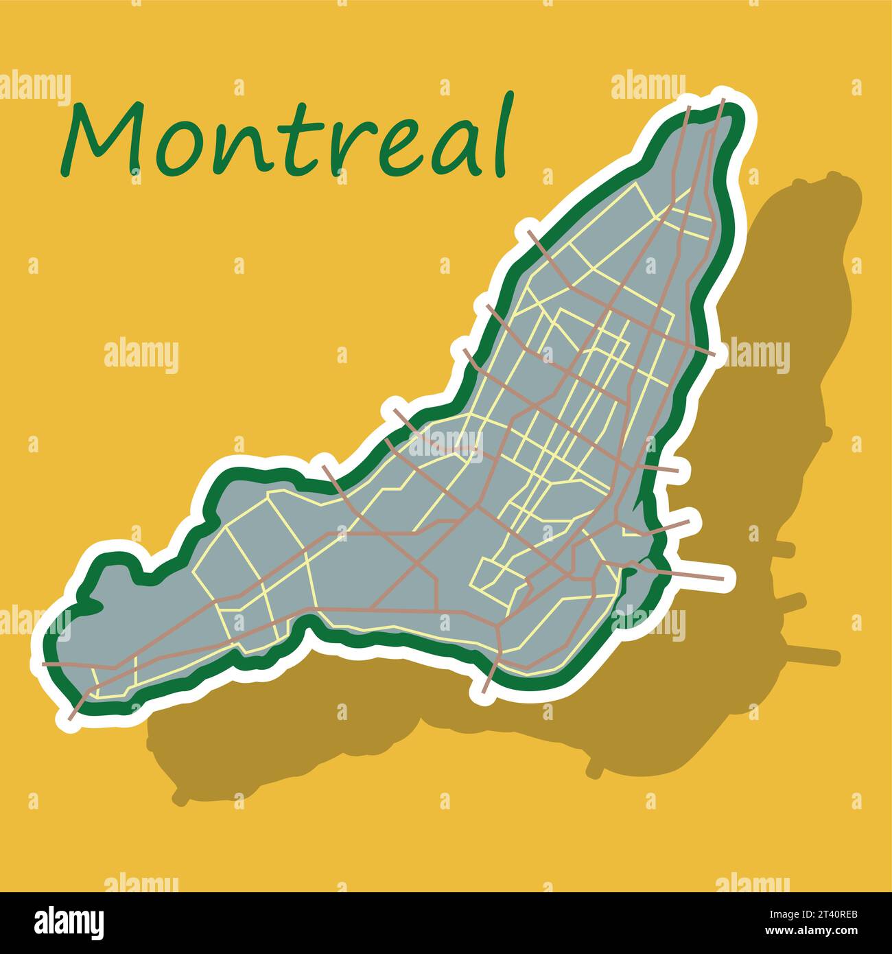 Montreal map drawing hi-res stock photography and images - Alamy