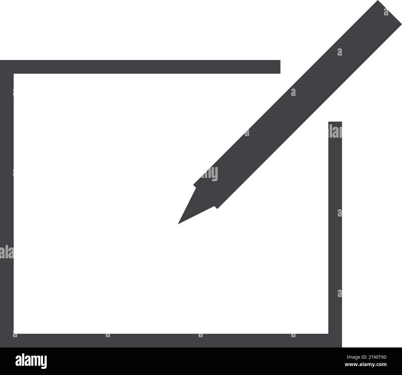 Write icon line style Royalty Free Vector Image Stock Vector Image ...