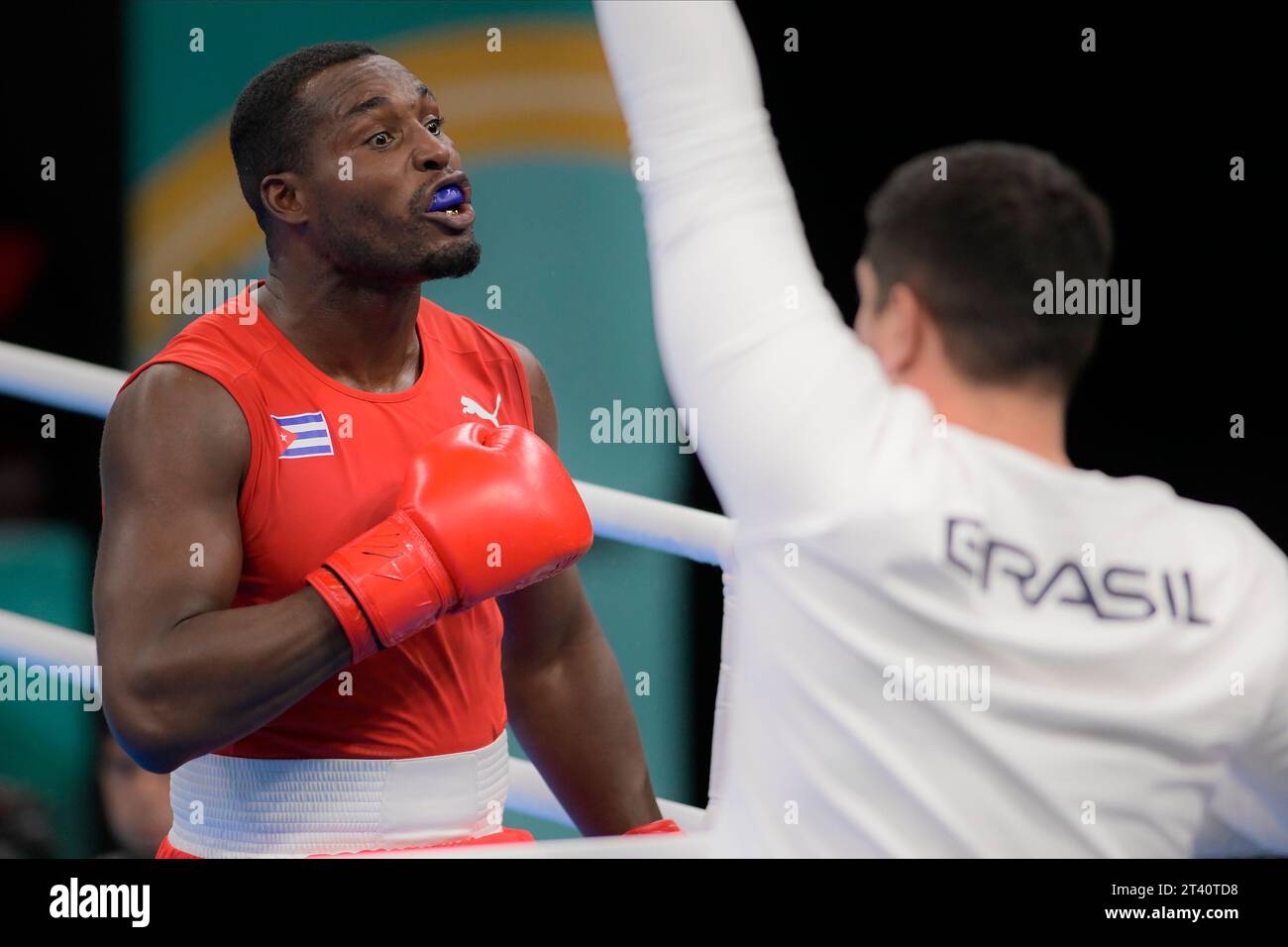Santiago, Chile. 27th Oct, 2023. Marley Machado from the Brazilian ...