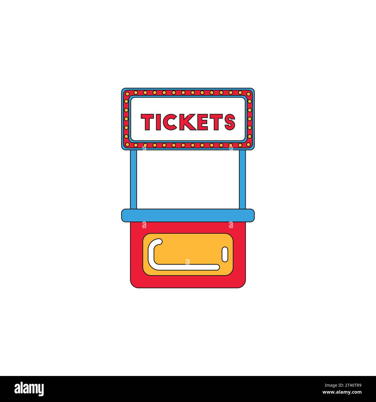 Amusement park ticket booth Cut Out Stock Images & Pictures - Alamy