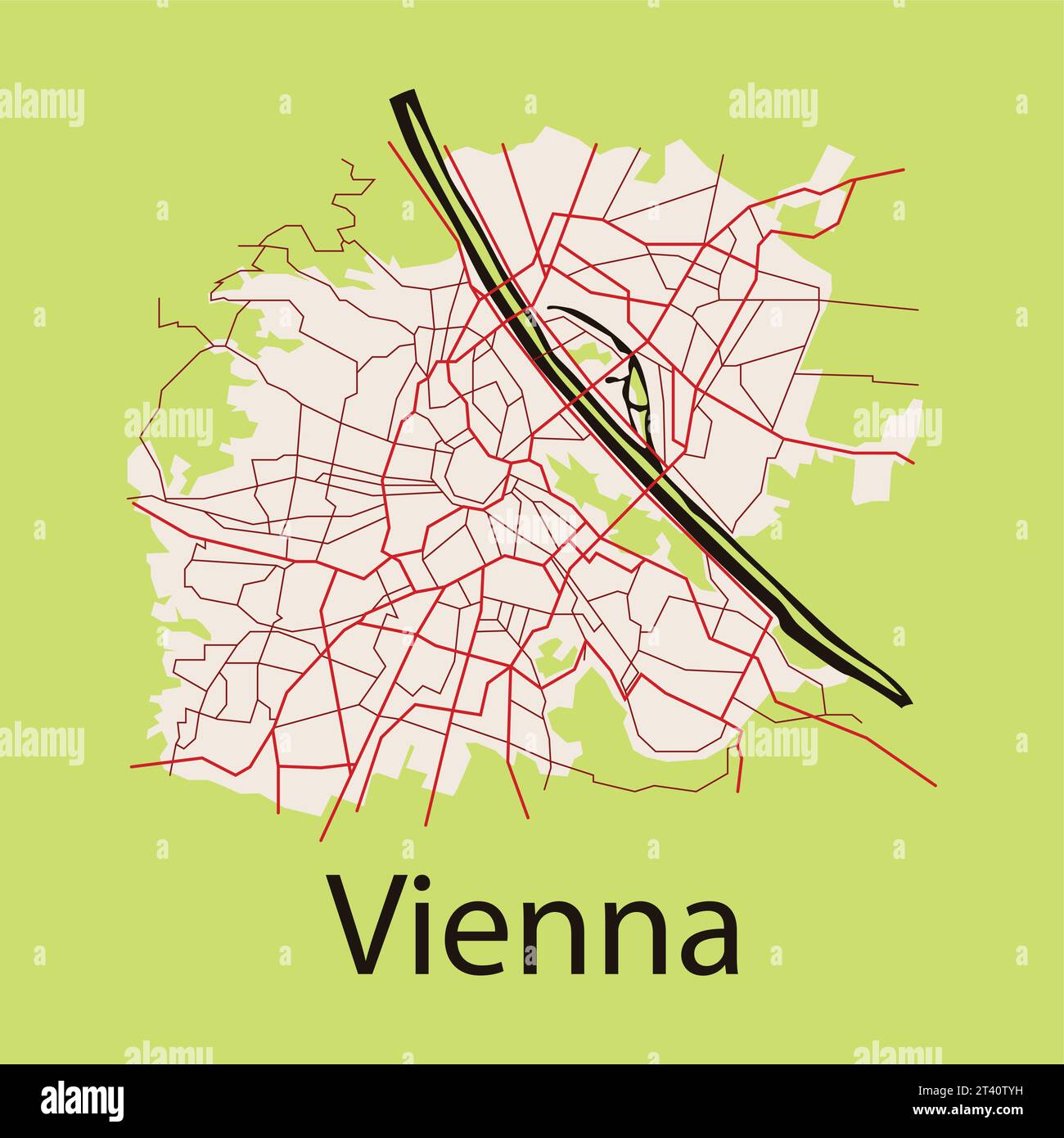 Vienna street map Stock Vector Images - Alamy