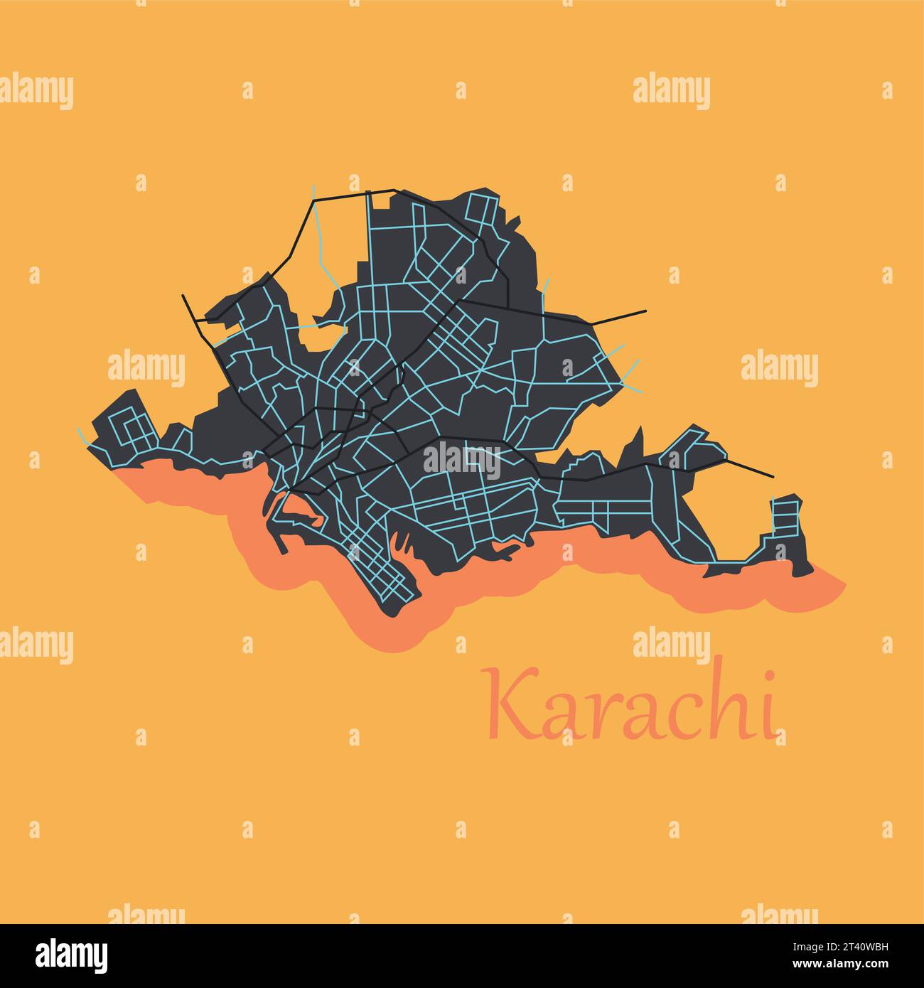 Streets of pakistan Stock Vector Images - Alamy