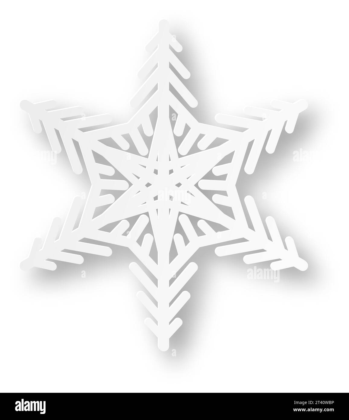 Christmas papercut element. Paper snowflake. Winter decoration isolated ...