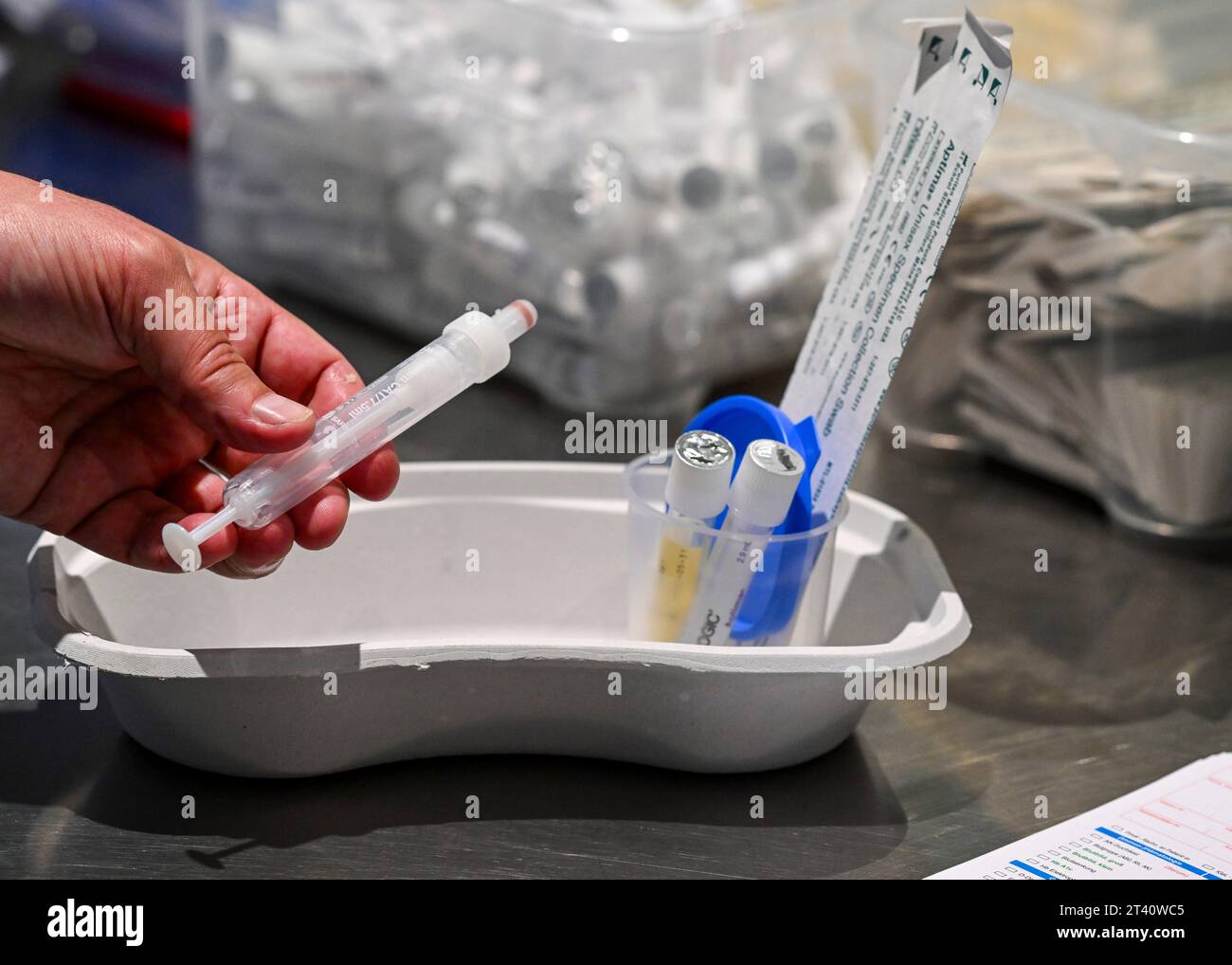 Berlin, Germany. 20th Oct, 2023. At the Checkpoint BLN in Hermannstraße ...
