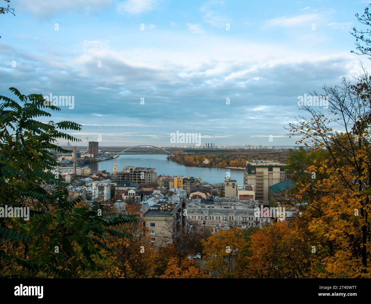 Downtown of Kyiv, Ukraine in autumn. Views of historic architecture and ...