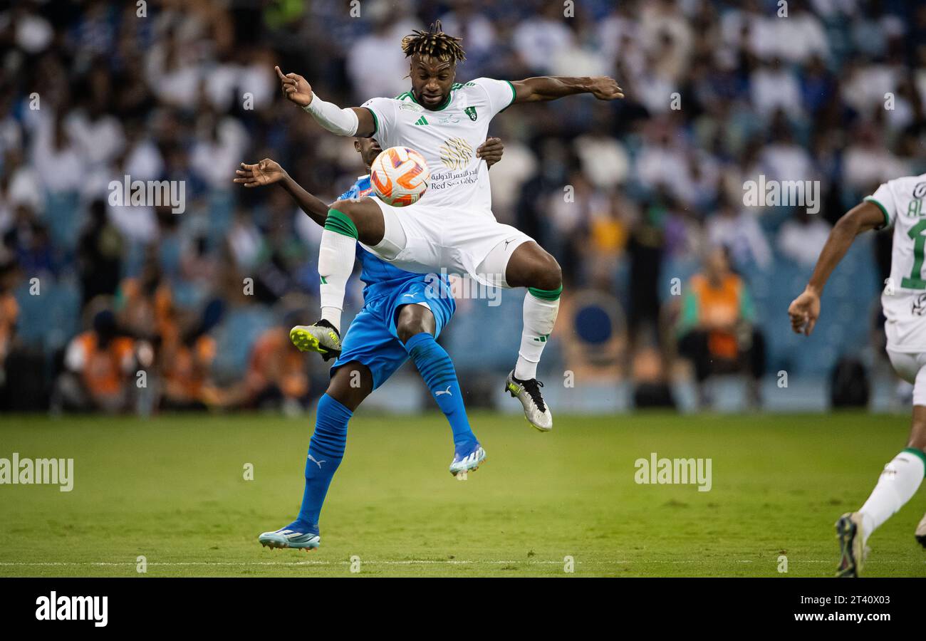 Allan Saint-Maximin of Al-Ahli SFC in action during the Match Day 11 of ...