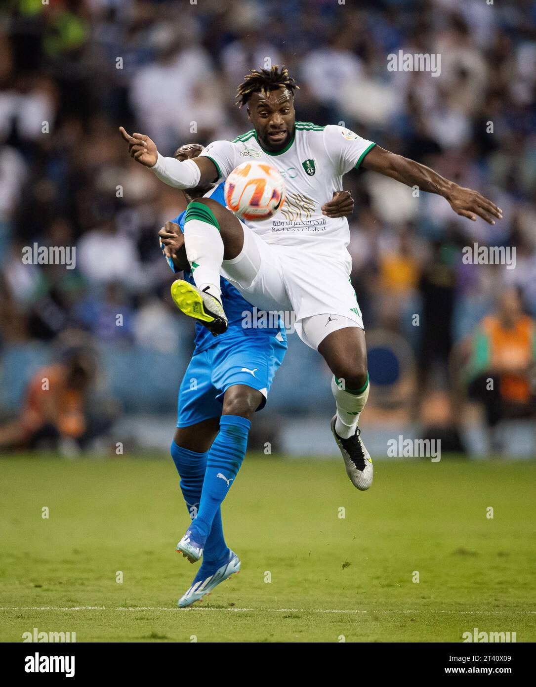 Allan Saint-Maximin of Al-Ahli SFC in action during the Match Day 11 of ...