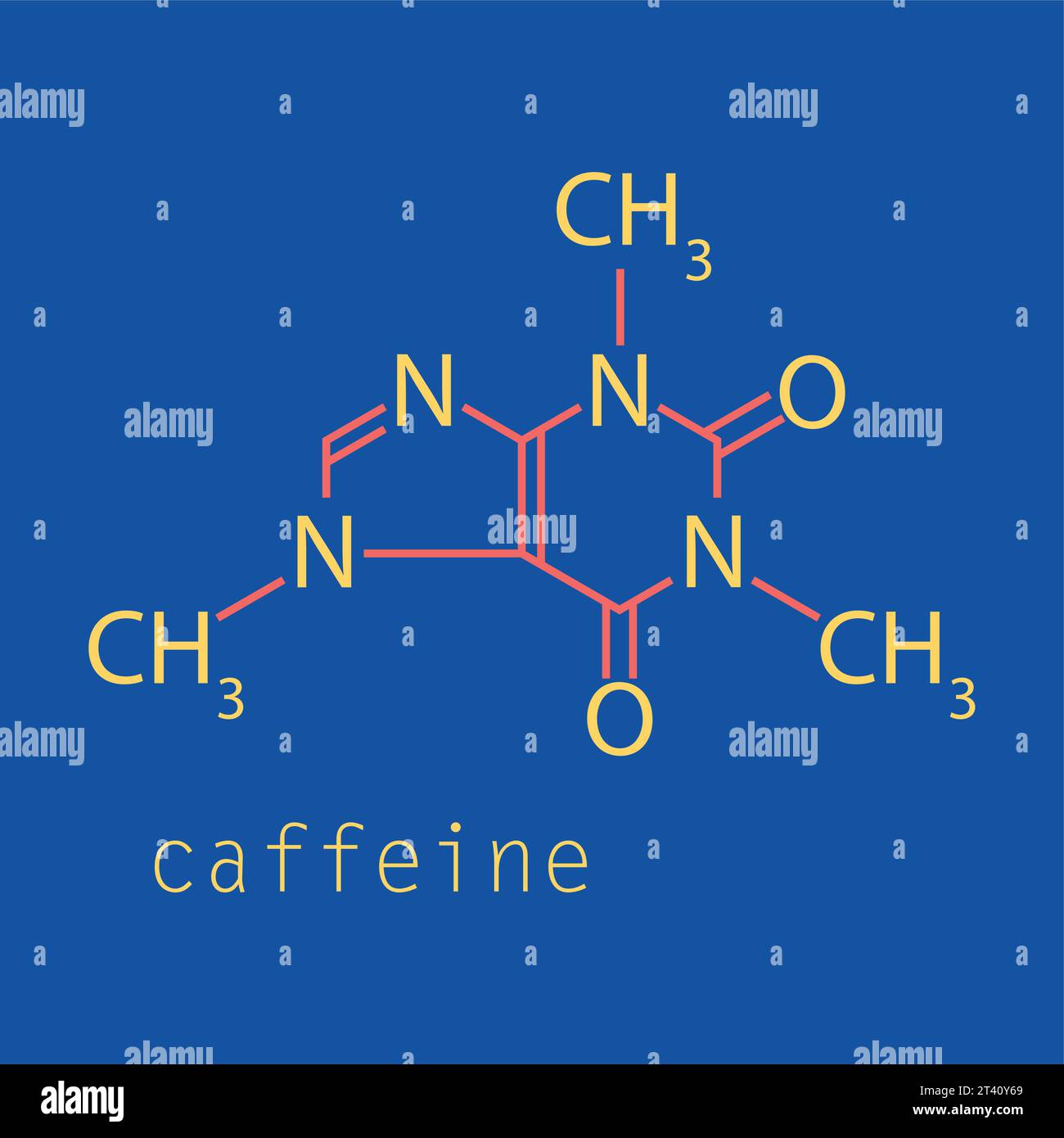 Caffeine molecule chemical structure background Vector Image Stock ... Caffeine molecule chemical structure background Vector Image Stock ...