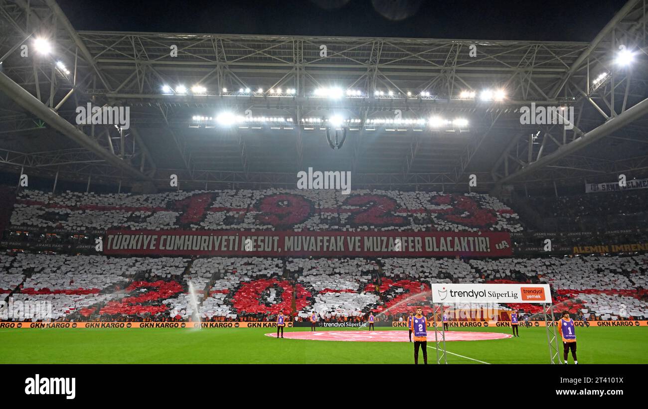ISTANBUL - atmosphere action supporters Galatasaray during the Turkish ...