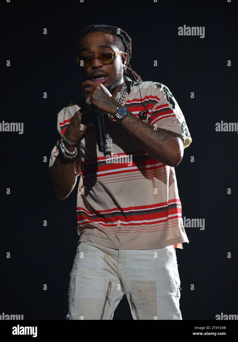 Coral Gables, Florida, USA. 26th Oct, 2023. Rapper Quavo performs live ...