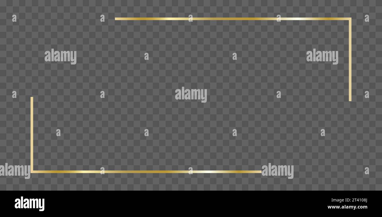 Rectangle golden frame. Golden luxury realistic rectangle border ...