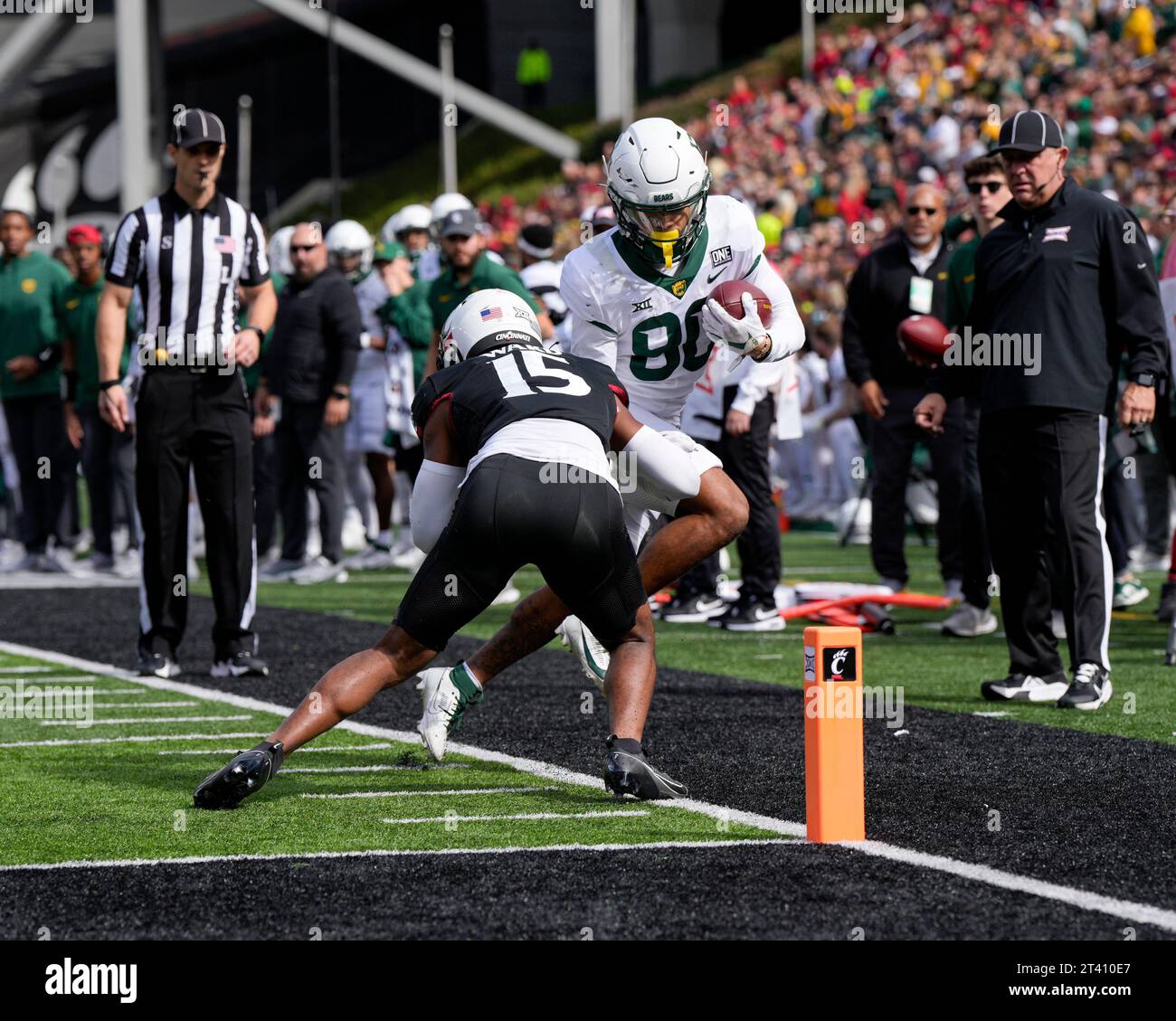 Baylor Bears wide receiver Monaray Baldwin (80) is tackled by ...
