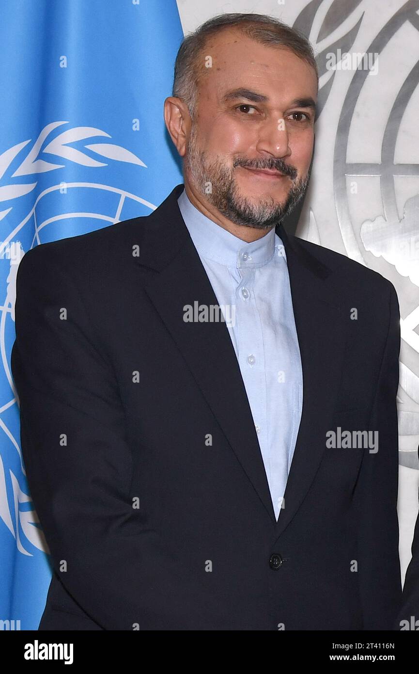 New York, USA. 27th Oct, 2023. Hossein Amir-Abdollahian, Minister for ...