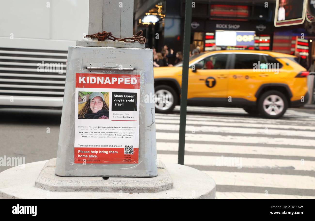 New York, New York, USA. 27th Oct, 2023. A view of the ""˜Kidnapped ...