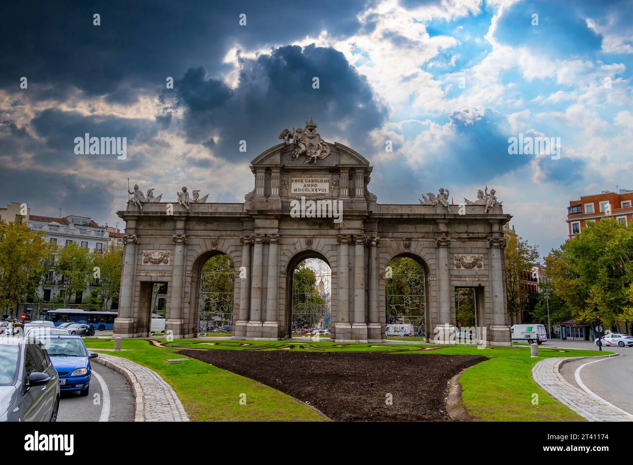 Madrid, USA. 2nd Nov, 2021. The Puerta de AlcalÃ¡ is a Neo-classical ...
